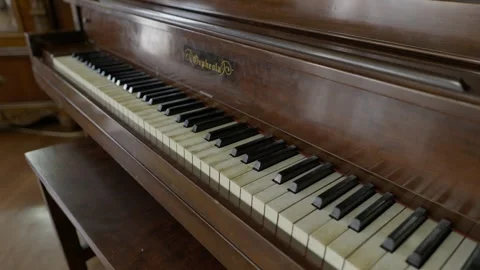 Old and dirty piano keys | Stock Video | Pond5