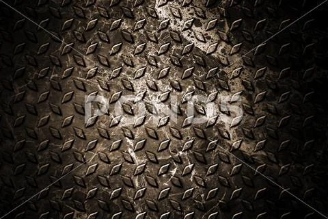 Old and rust diamond plate. metal background and texture.: Graphic ...