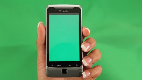 Old Android cell phone. Black female han... | Stock Video | Pond5