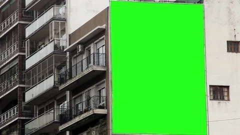 An Old Apartment Building with Green Scr... | Stock Video | Pond5