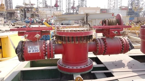 Old Blow Out Preventer (BOP) spool layin... | Stock Video | Pond5