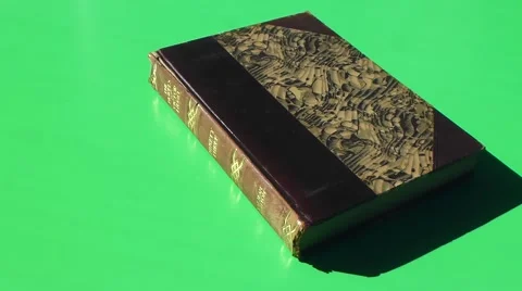 Old book green screen | Stock Video | Pond5