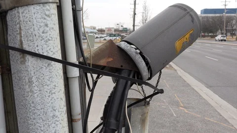 Old cable TV wiring infrastructure on po... | Stock Video | Pond5