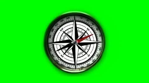 Old Compass Spinning Fast Green Screen | Stock Video | Pond5
