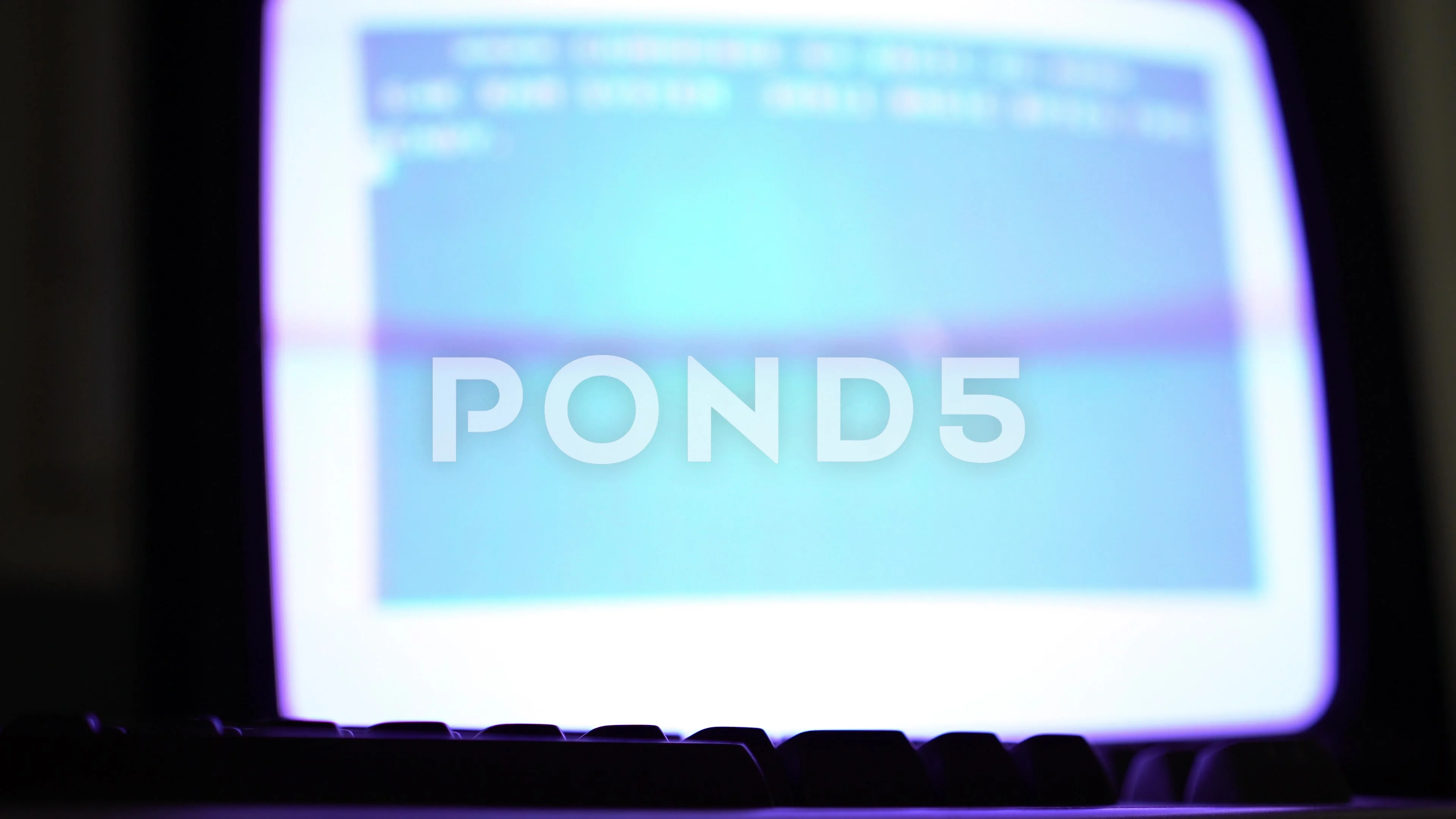 Old Computer Monitor With Keyboard