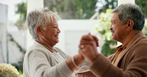Old couple, dancing on porch with love a... | Stock Video | Pond5