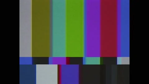 Old CRT TV color rendering test. SMPTE c... | Stock Video | Pond5
