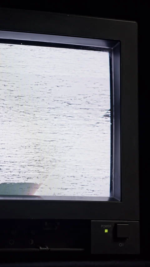 Old CRT TV With VHS Static And Visible P... | Stock Video | Pond5