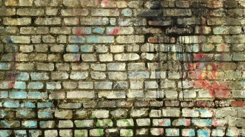 old dirty brick wall background | Stock Video | Pond5