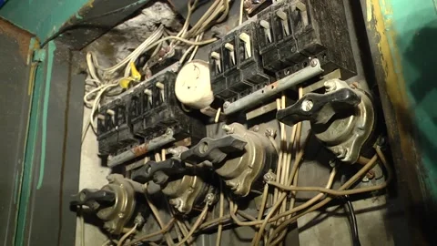 The old electric circuit control board w... | Stock Video | Pond5