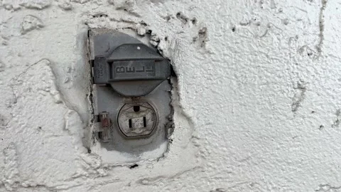 Old Electrical Outlet Socket | Stock Video | Pond5