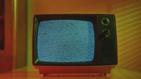 Old-Fashioned Analog TV with Static Nois... | Stock Video | Pond5
