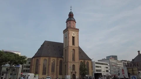Old Fashioned Clock Tower in Frankfurt G... | Stock Video | Pond5