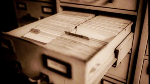 Old Files Cabinet Archive Documents Vint... | Stock Video | Pond5