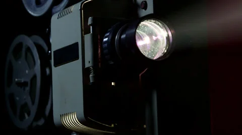 Old flickering movie projector showing f... | Stock Video | Pond5