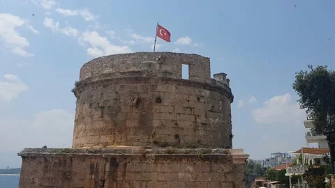 Old fort in Antalya, Turkey - View of th... | Stock Video | Pond5