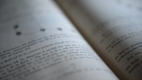 old German physics textbook circa 1890 | Stock Video | Pond5