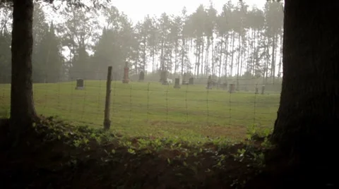 Graveyard Rain Stock Footage ~ Royalty Free Stock Videos | Pond5