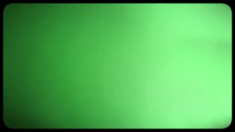 Old green screen of a television. Retro ... | Stock Video | Pond5