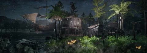 Old historical medieval pirate village s... | Stock Video | Pond5