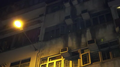 Old Apartment Building Night Stock Footage ~ Royalty Free Stock Videos ...