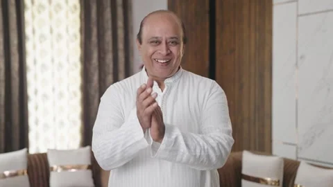 Old Indian uncle clapping and appreciati... | Stock Video | Pond5