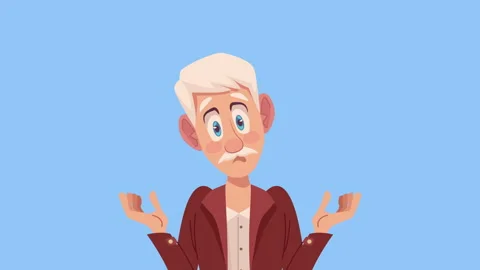 old man confused character animation | Stock Video | Pond5