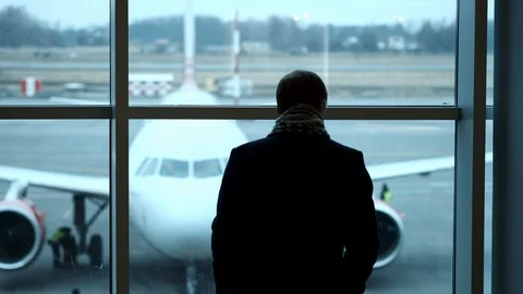 old Man stand at full height, gaze out a... | Stock Video | Pond5