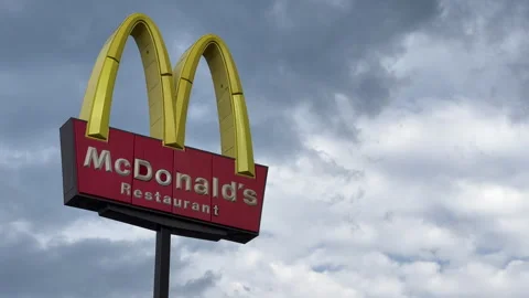 Old McDonalds Restaurant sign off highwa... | Stock Video | Pond5
