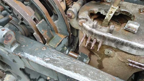 Old mechanism. Rusty mechanism. Technica... | Stock Video | Pond5