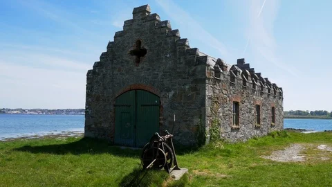 Old medieval ruins of Castle Ward in Nor... | Stock Video | Pond5