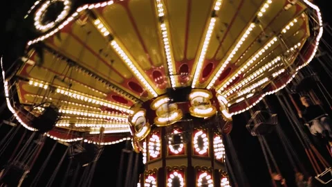 of an old merry-go-round in park. Tradit... | Stock Video | Pond5