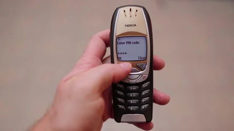Old Mobile Phone Turning On, Nokia 6310 | Stock Video | Pond5