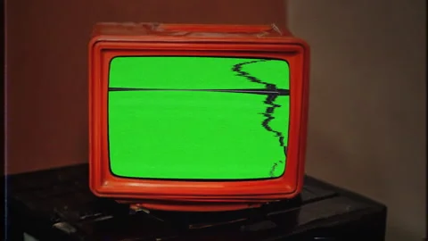 Old Monitor Green Screen Compact Televis... | Stock Video | Pond5