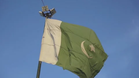 Old Pakistan flag waving. | Stock Video | Pond5