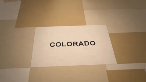 Old Paper Map of Colorado Map | Stock Video | Pond5