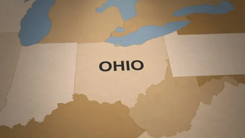 Ohio Map Stock Video Footage | Royalty Free Ohio Map Videos | Pond5
