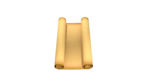 Old paper scroll animation with alpha ma... | Stock Video | Pond5