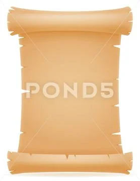 Old paper scroll vector illustration Illustration #82354180