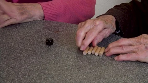 old people playing a game in old people'... | Stock Video | Pond5