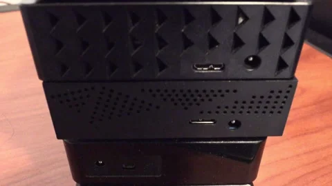 Old pile of external computer storage di... | Stock Video | Pond5