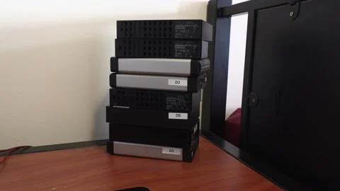 Old pile of external computer storage di... | Stock Video | Pond5