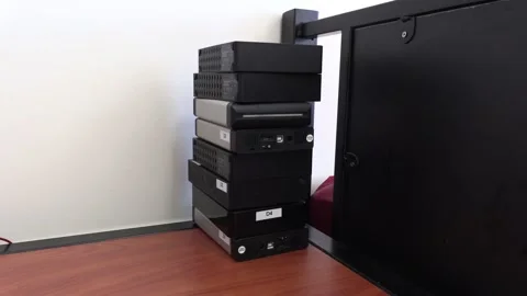 Old pile of external computer storage di... | Stock Video | Pond5