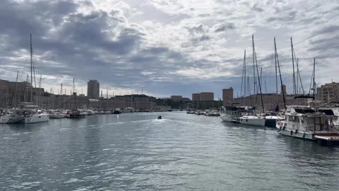 Old port of Marseille. Marina full of ya... | Stock Video | Pond5