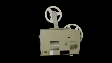 Old projector rotation on black backgrou... | Stock Video | Pond5