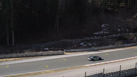 old racing cars doing practice laps aro... | Stock Video | Pond5