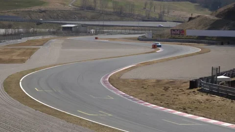 old racing cars doing practice laps aro... | Stock Video | Pond5