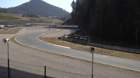 old racing cars doing practice laps aro... | Stock Video | Pond5