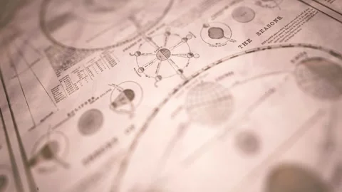 Old Retro 1800s Science Background | Stock Video | Pond5