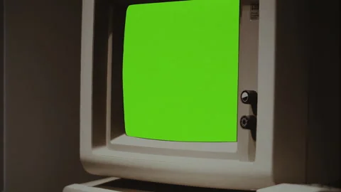 Vintage Computer Green Screen Stock Footage ~ Royalty Free Stock Videos ...